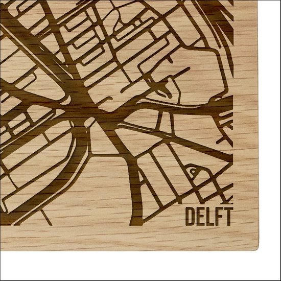 Delft Snijplank (gravure) - Hollands Hout - Borrelplank - Cadeau Delft ...