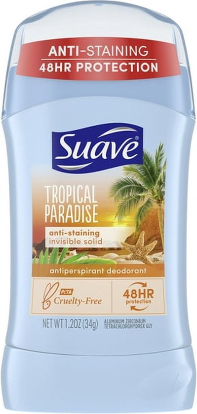 Suave - Deodorant Antiperspirant Stick Tropical Paradise - 34g | bol.com