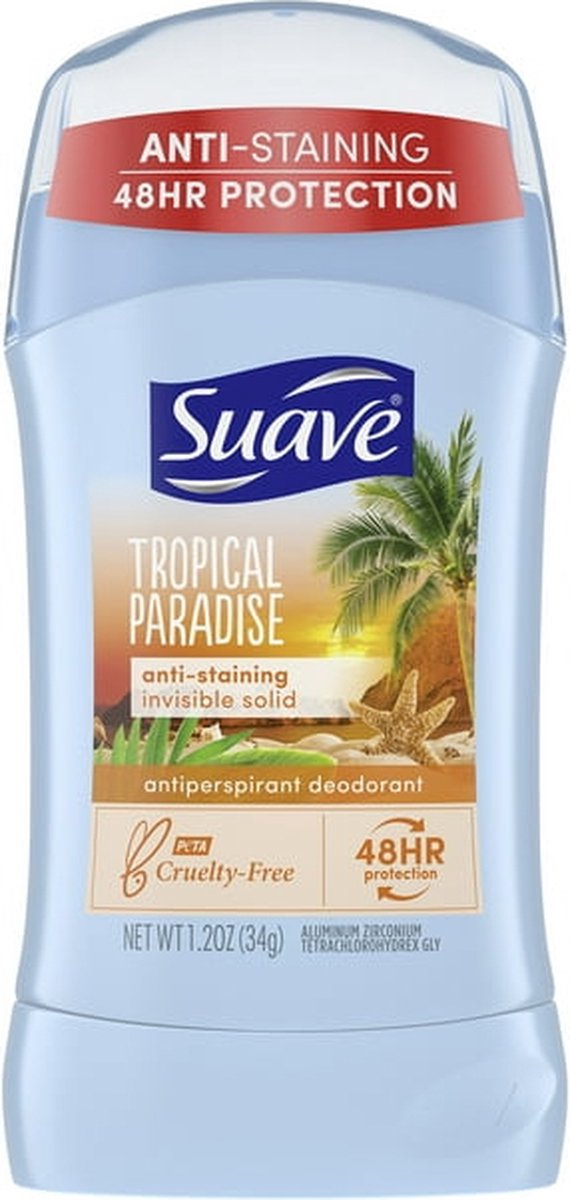 Suave - Deodorant Antiperspirant Stick Tropical Paradise - 34g | bol.com