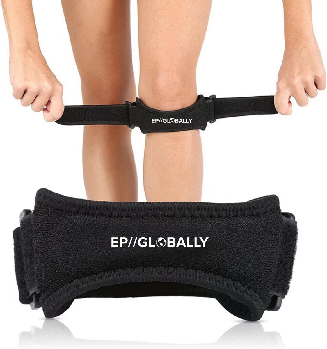 Knie Patella Band - Verstelbaar Compressie Bandage - Knie Brace ...