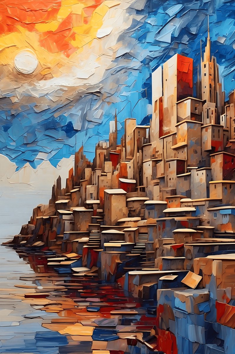 Zon van Papier Poster | Poster Stad | Moderne Poster | Interieurposter ...