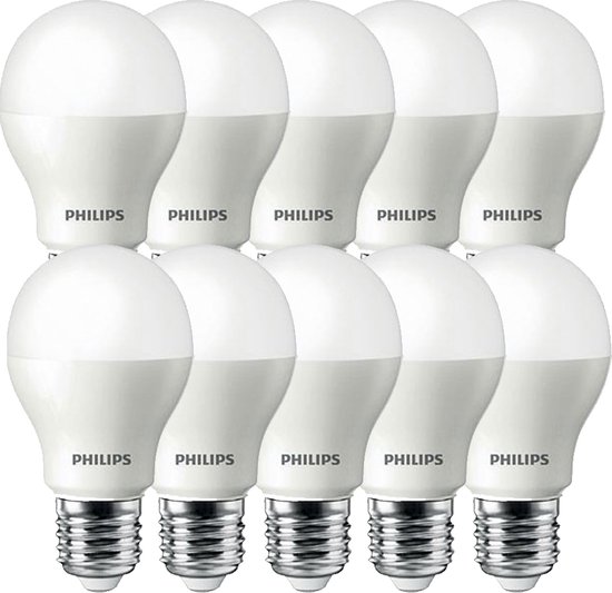 Voordeelpak 10x Philips Corepro LEDbulb E27 Peer Mat 8W 806lm - 827 Zeer Warm Wit |... | bol