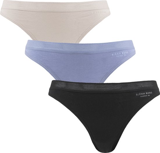 Björn Borg dames soft cotton stretch 3P strings multi - M | bol