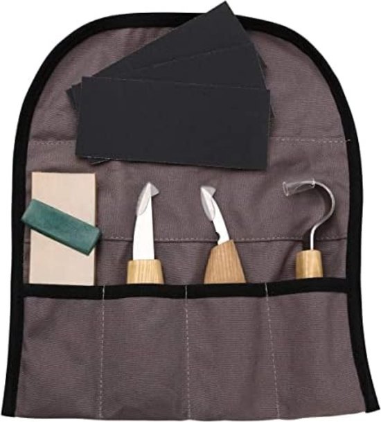 Houtsnijset - Houtsnijden - Houtsnijmes - Lepelmes - 3 Verschillende ...