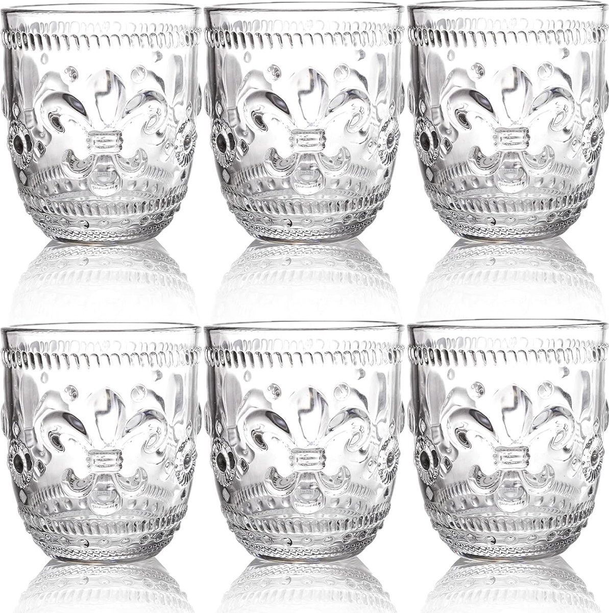 Verres à eau romantiques 10 oz verres à jus à l'ancienne gobelets de ...