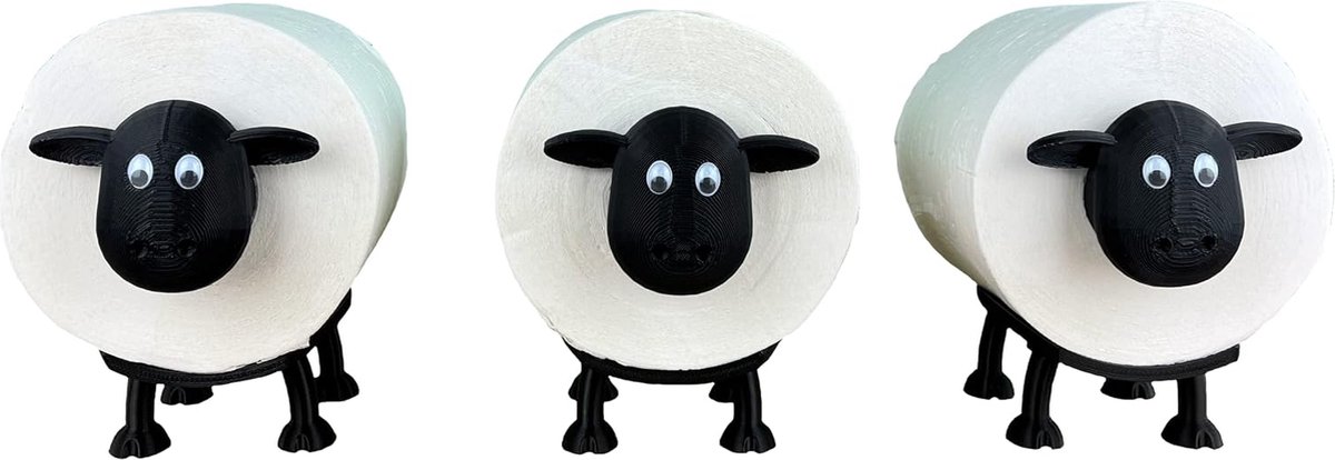 Dori Toiletpapierhouder schaap | toiletpapier decoratie zwart ...