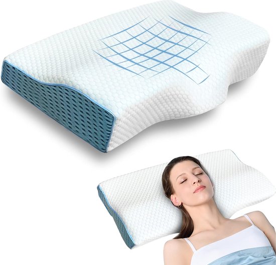 Traagschuimkussen, hoofdkussen, nekkussen, orthopedisch slaapkussen, afneembaar... | bol