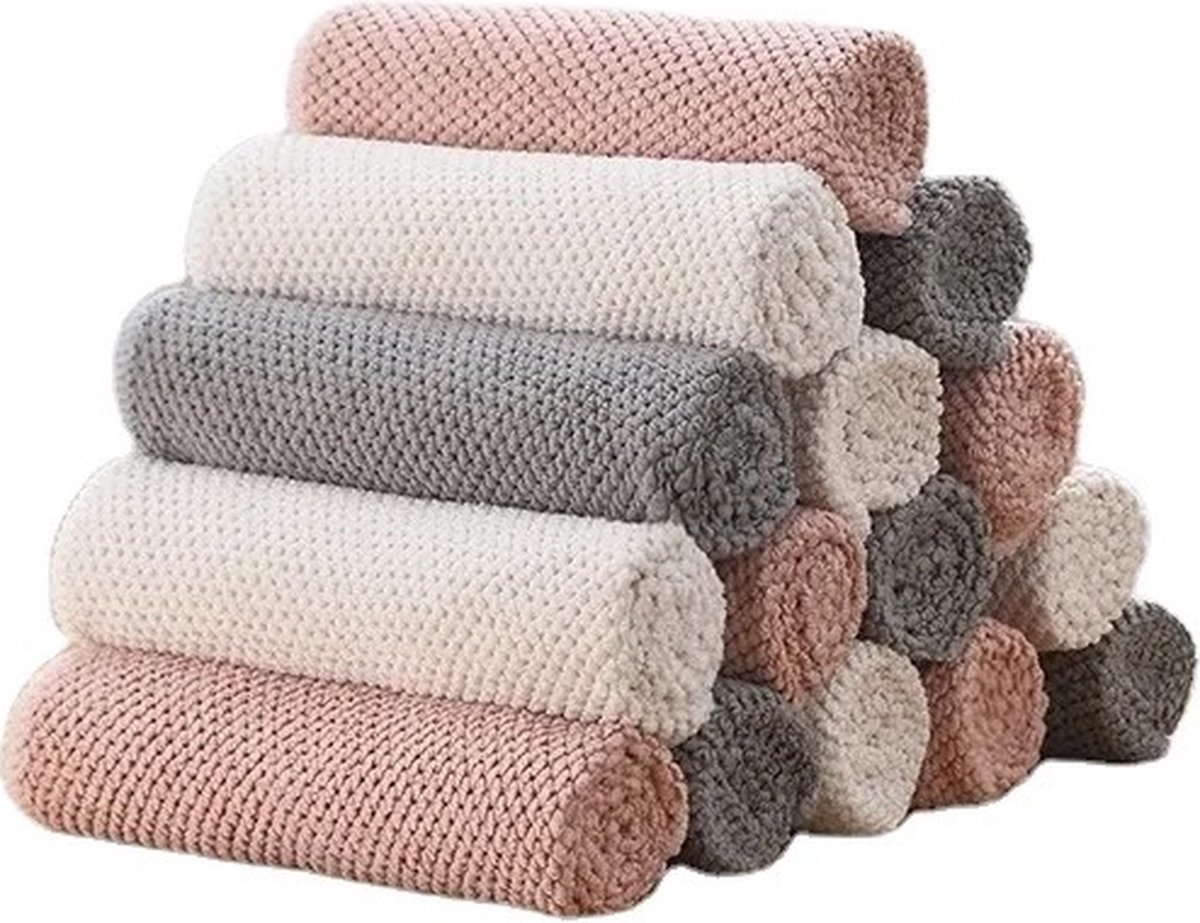 Microvezel doekjes-afwasdoek-schoonmaakdoekjes- vaatwasdoeken -14 stuks ...