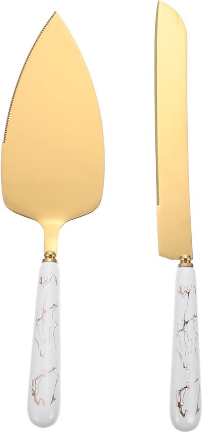 Gouden taartschep, roestvrij staal, gekartelde taartredder ...