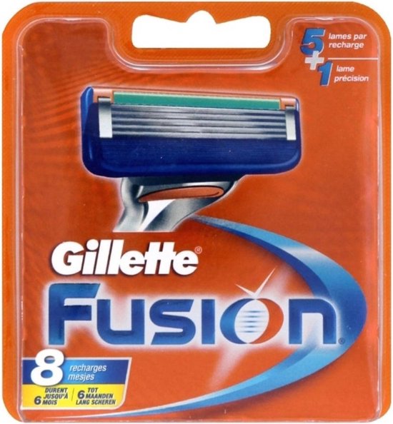 Gillette Fusion - 8 stuks - Scheermesjes - Voordeelverpakking 12 stuks ...
