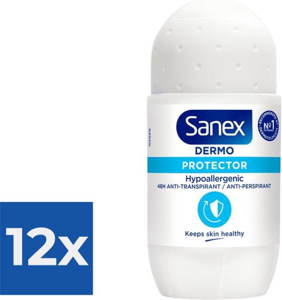 Sanex Deo Roller Dermo Protector 48H Formule - 12 x 50 Ml | bol