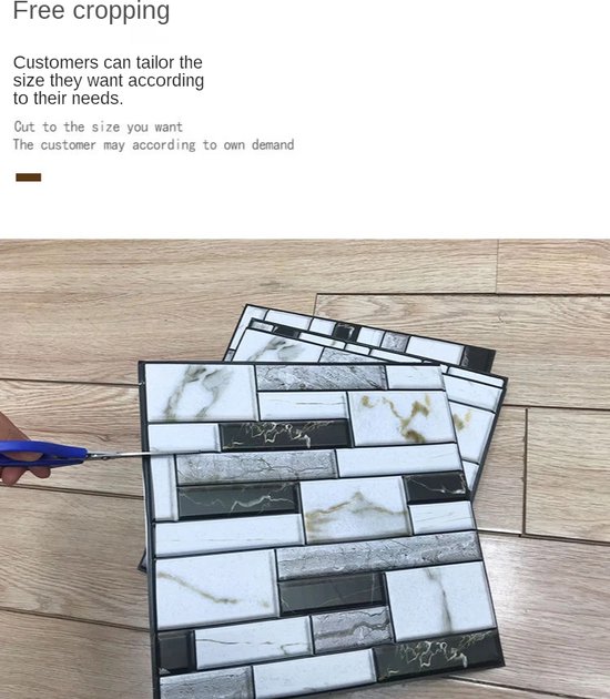 20 Stuks Zelfklevende Tegel Muursticker Home Decor 3d Pvc Sticker ...