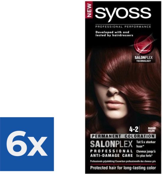Syoss Color baseline 4-2 Mahonie - 1 stuk - Voordeelverpakking 6 stuks ...