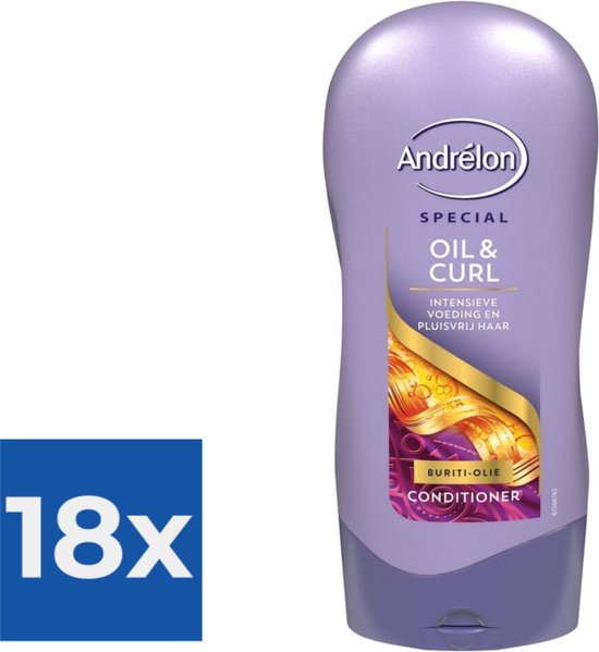 Andrélon Conditioner Oil & Curl 300 ml - Voordeelverpakking 18 stuks | bol