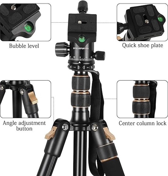 camera statief - camerastatief van aluminium, draagbaar, verbeterd ...