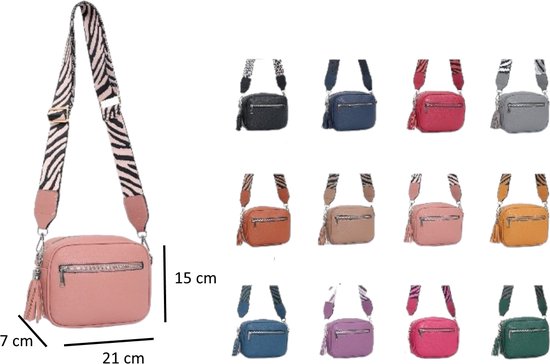 Dudlin - crossbody- handtas - fashionable riem - grijs | bol