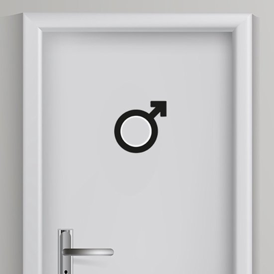Toilet sticker Man 6 | 11 x 12 cm | WC Sticker | Muursticker toilet ...