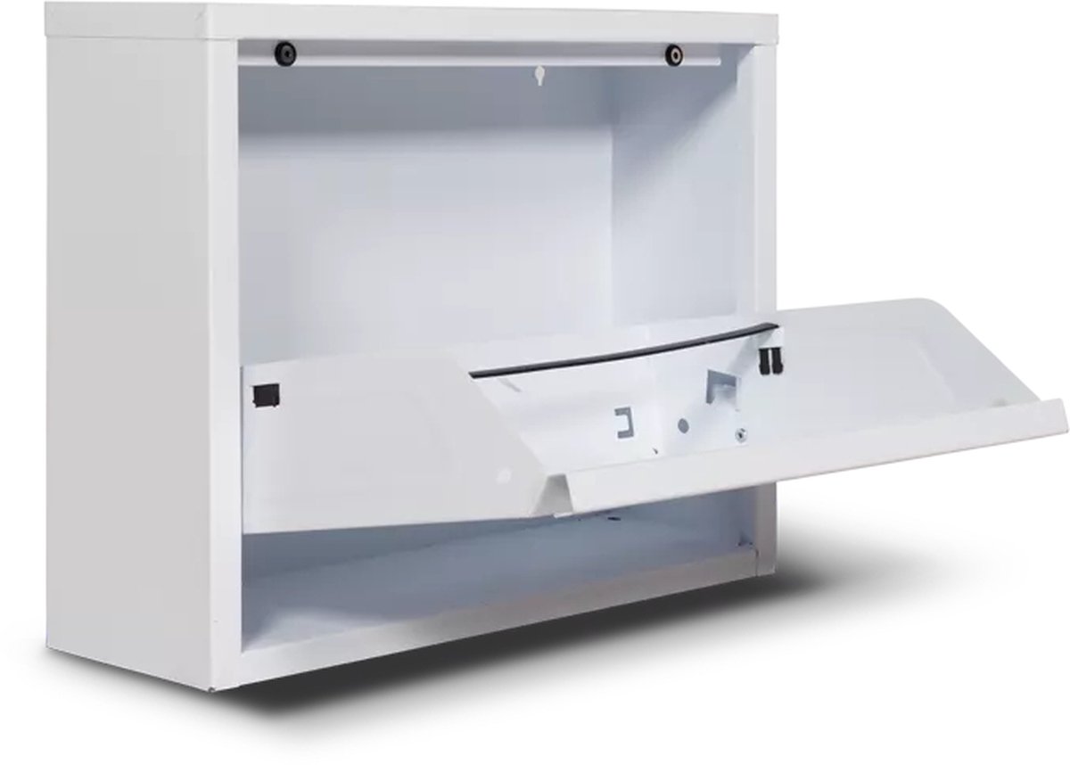 Schoenenkastje Shoes (1 vak) - Mat Wit - Schoenenkast wit ...
