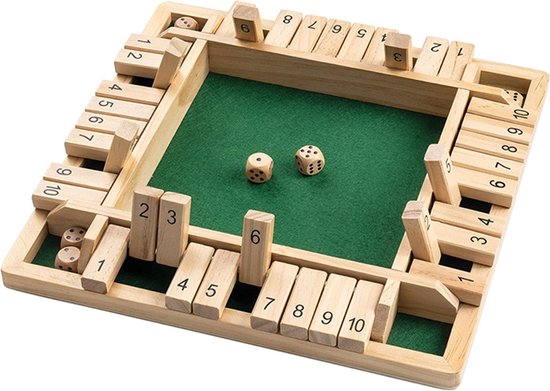 BPgoods® - Shut The Box - 1-4 Spelers - Bordspel - Dobbelspel ...