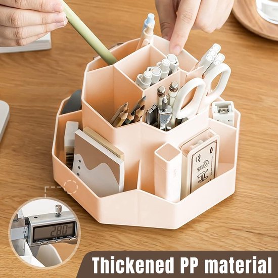 Draaibare pennenhouder, bureau-organizer, pennenhouder voor bureau, met ...