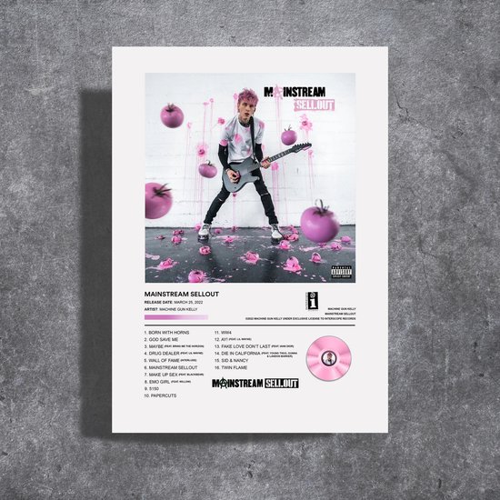 Machine Gun Kelly - Mainstream Sellout - metalen poster 30x40cm - album ...