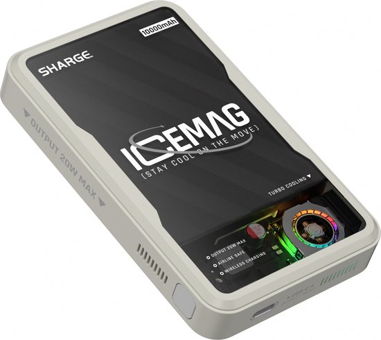 Sharge ICEMAG Magsafe Powerbank Wit | bol