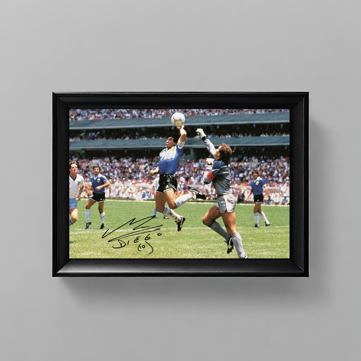 Diego Maradona Kunst - Gedrukte handtekening - 10 x 15 cm - In Klassiek ...