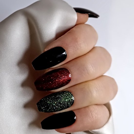 SD Press on Nails - B184 - Plaknagels met nagellijm - Medium Coffin ...