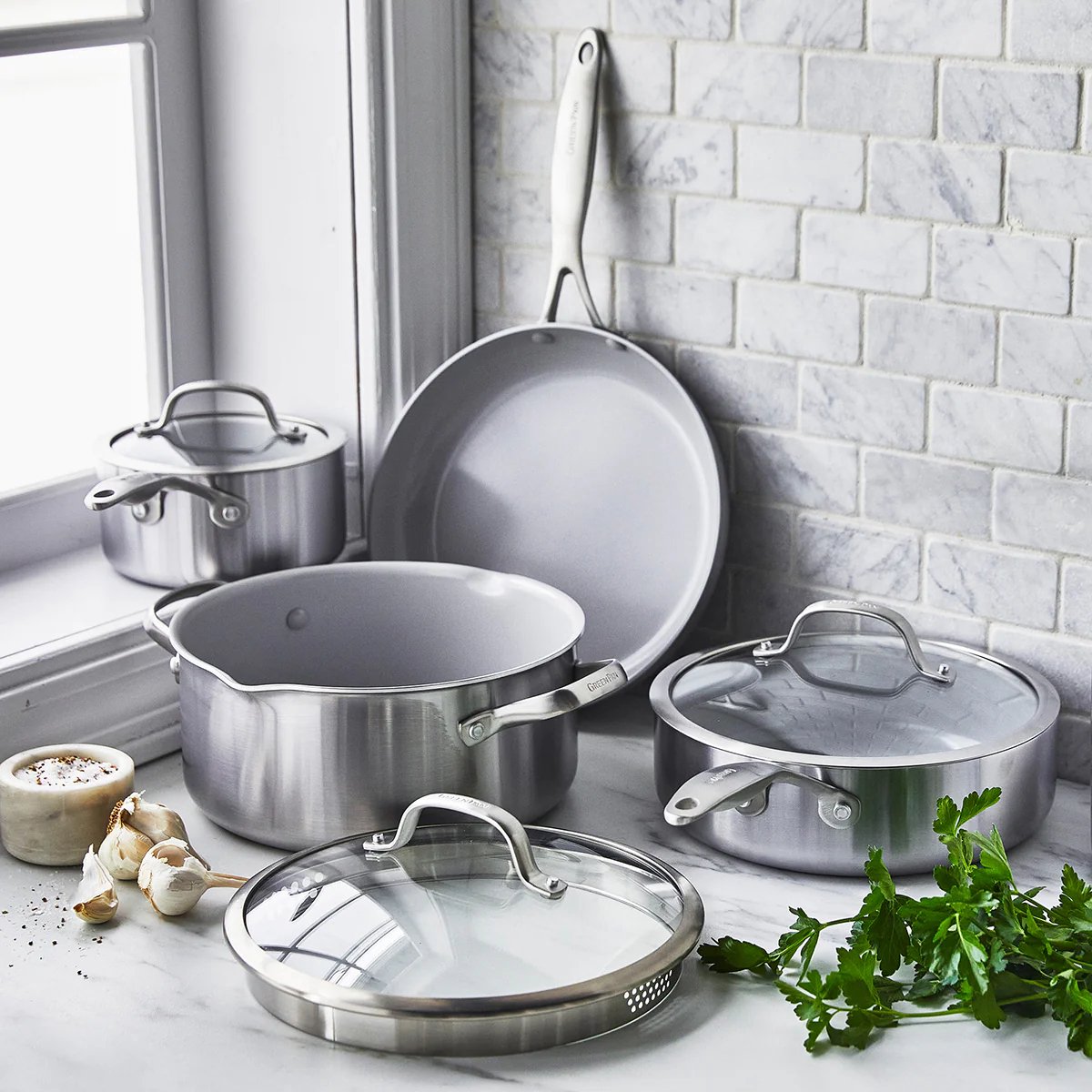 Greenpan Venice Pro Triply Lot de 7 poêles avec revêtement antiadhésif ...