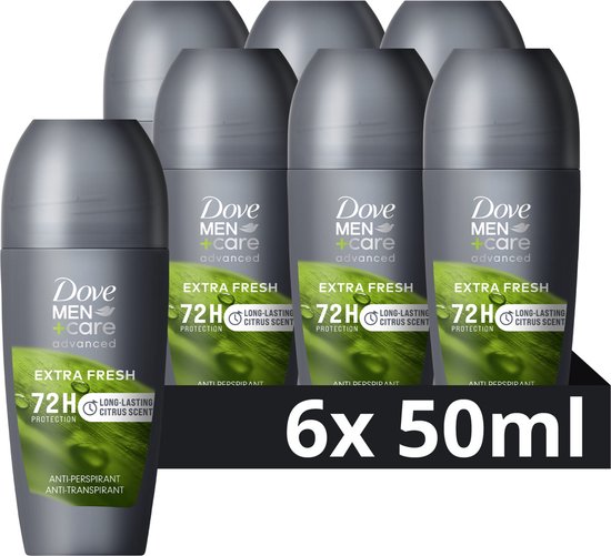 Dove Men+Care Advanced Extra Fresh Anti-Transpirant Deodorant Roller - 6 x 50 ml -... | bol