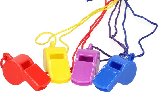 DID Fluitjes Multipack - 12x - gekleurd - kunststof - fluitjes aan ...
