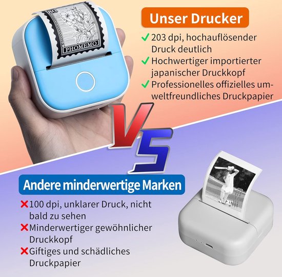 Equivera Mini Printer - Starterpack - Pocket Printers - Draagbare ...