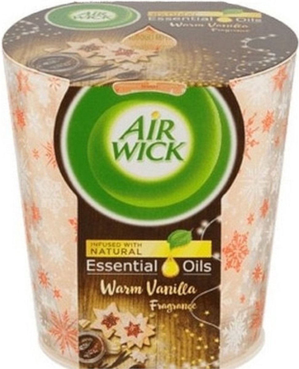 Airwick Geurkaars - Essential Oils - Hemelse Vanille - 6 x 105 gram - Kaarsen -... | bol