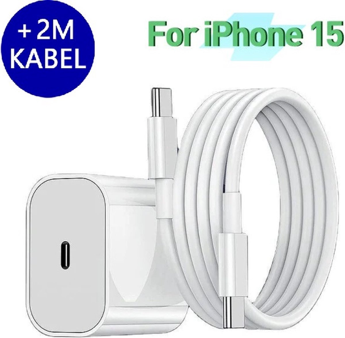 Snellader iPhone Voor iphone 15 - Snellader oplaadblok 20W - 20W USB-C ...