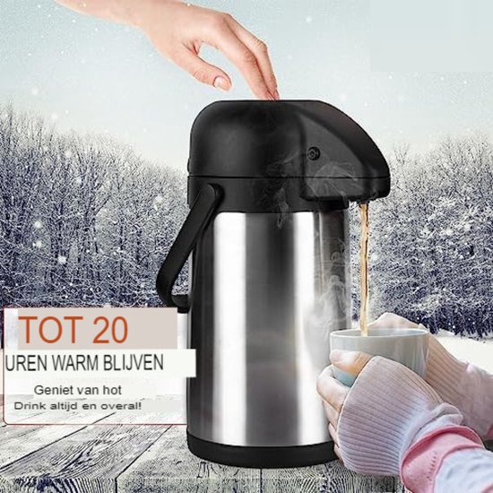 Thermoskannen met pracht en praal - Pompkan | bol