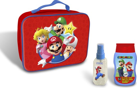 Super Mario shampoo - Lunchtas met eau de toilette en showergel - 50ml ...