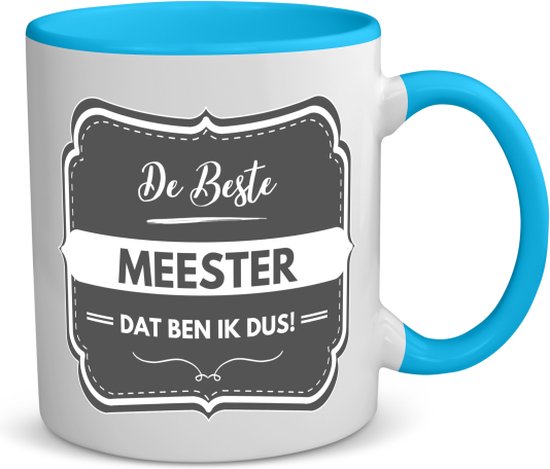 Akyol - de beste meester koffiemok - theemok - blauw - Meester - geweldige meester -... | bol