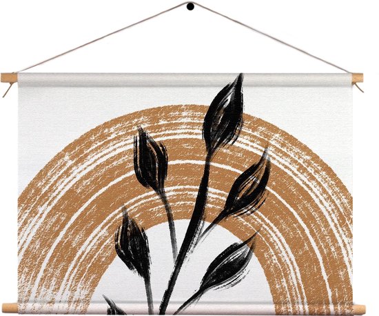 Textielposter Scandinavisch Patroon met Bloem 01 Rechthoek Horizontaal M (30 X 40 CM)... | bol