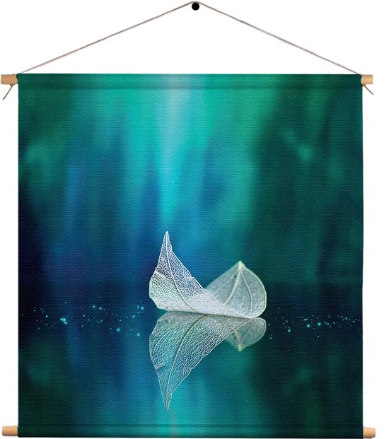 Textielposter Het noorderlicht Vierkant L (45 X 45 CM) - Wandkleed - Wanddoek -... | bol