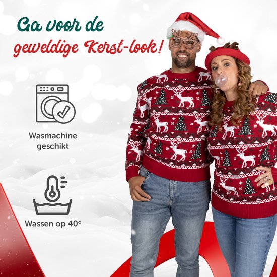 Foute Kersttrui Dames & Heren - Christmas Sweater "Gezellig Kerst Rood ...