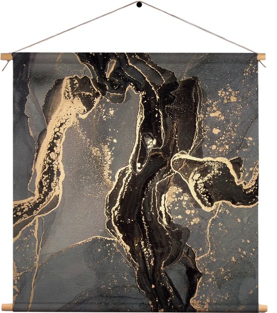 Textielposter Marmer Look Hotel Chique 02 Vierkant XXL (90 X 90 CM) - Wandkleed -... | bol