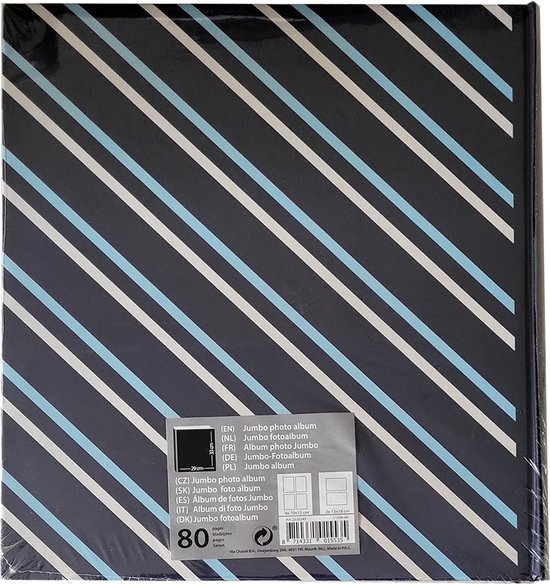 Jumbo Fotoalbum 80 Pagina´s streep blauw | bol