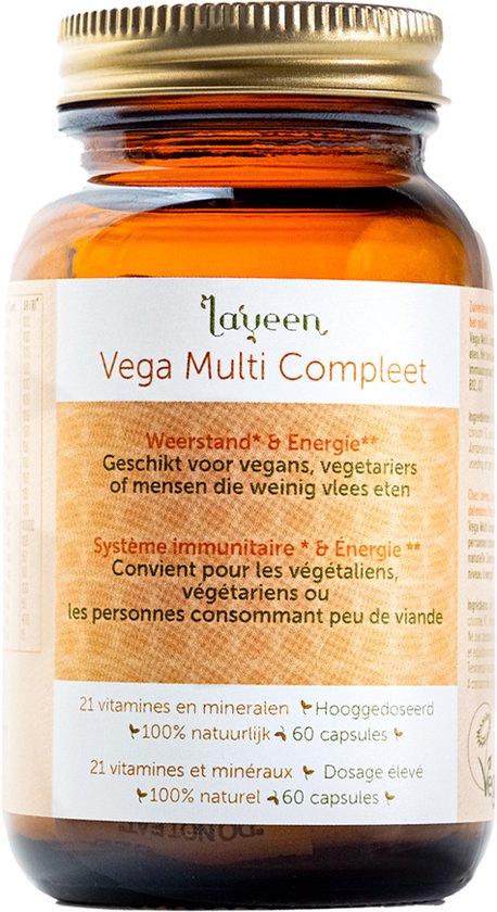 Laveen Vega Multi Compleet | Alles in 1 multivitamine met extra B12 ...