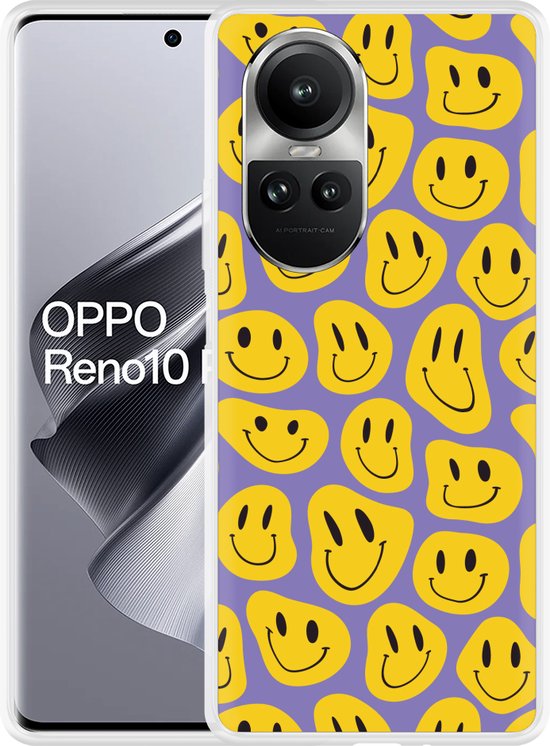 Cazy Hoesje geschikt voor Oppo Reno10 Pro 5G Smileys | bol