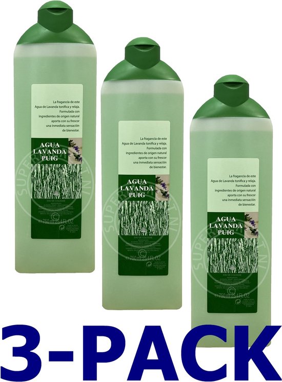 Agua Lavanda Puig Cologne - Heerlijke Spaanse lavendelgeur - 3-PACK ...