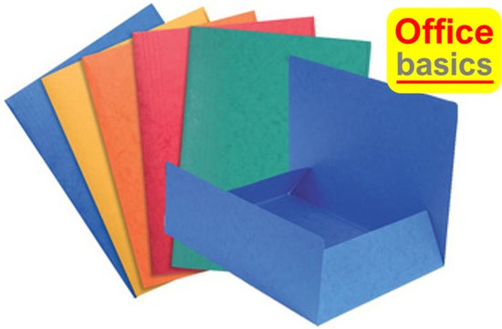 10 x Dossiermap - A4 - Office Basics - extra stevig Manilla karton 400 ...