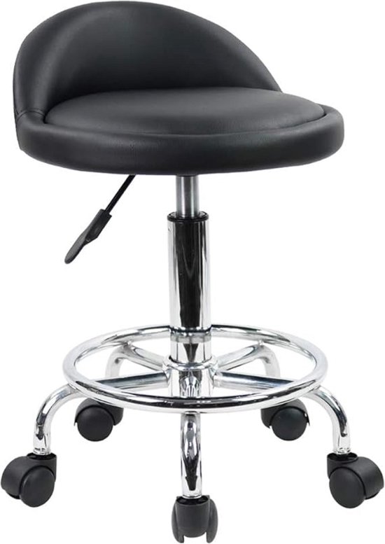 rolkruk - Roller Stool with Footrest Office Stools Height adjustable | bol