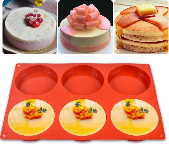 FLOOQ Yorkshire Siliconen Pudding Bakvorm - 6 ronde holtes van 10 cm ...