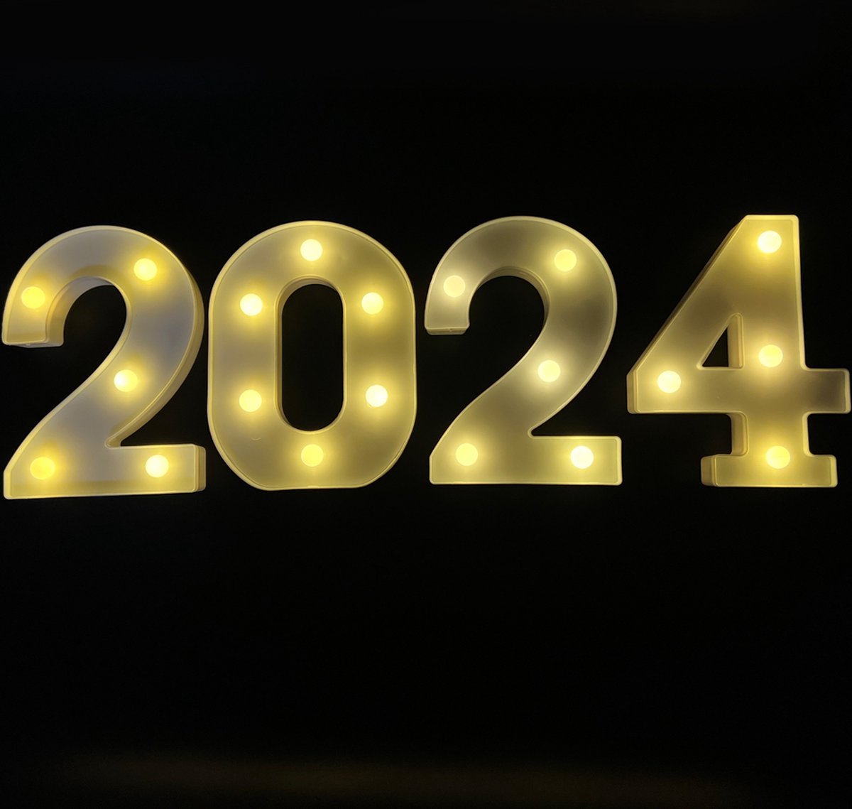 Lichtgevende Cijfers 2024 - 16 cm - Wit - LED | bol