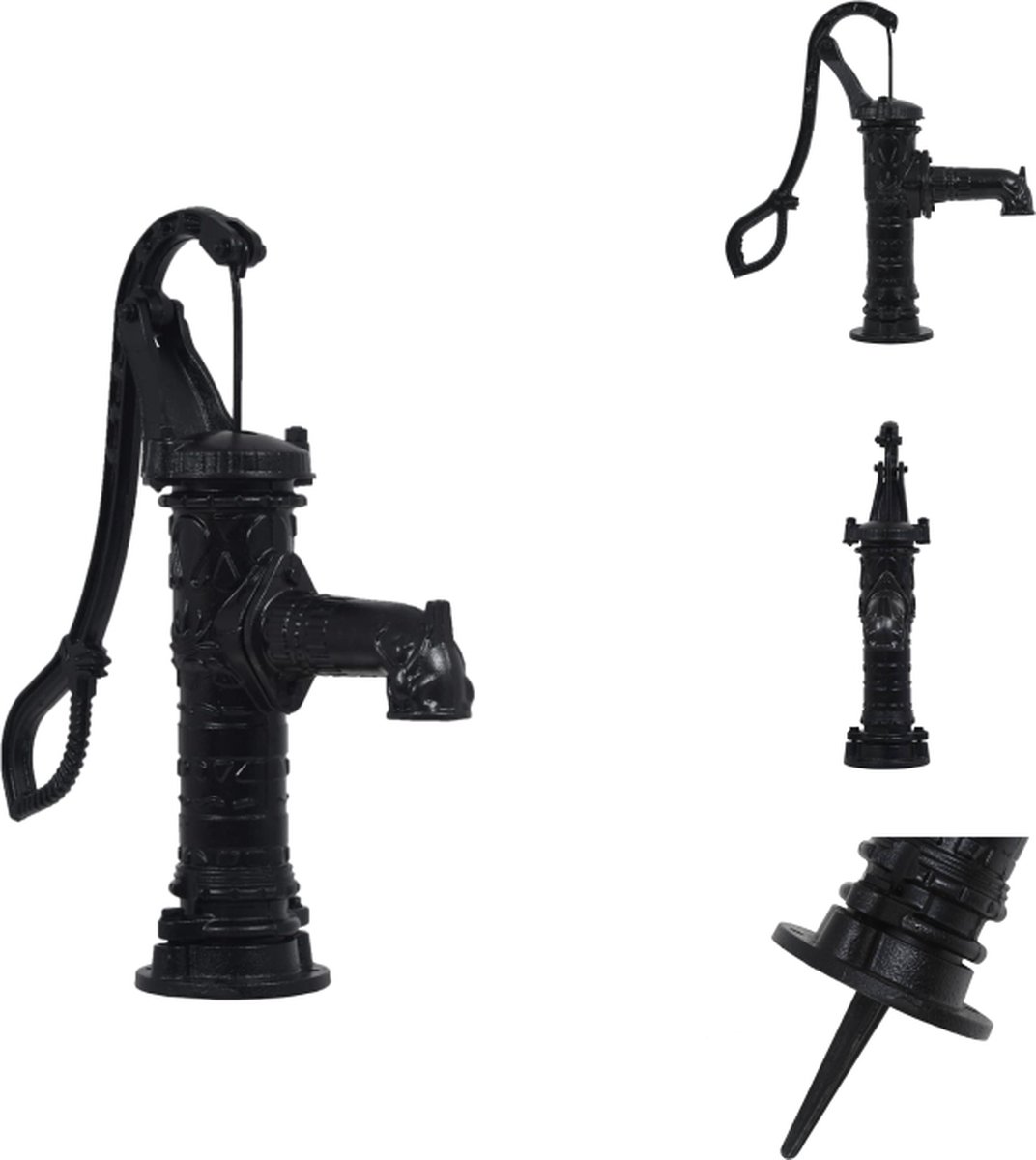 vidaXL Handpomp Gietijzer - Waterpomp - 40 x 15 x 68 cm - 15.5 kg ...
